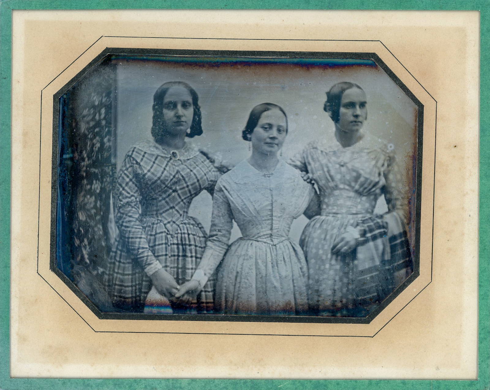 Large French Daguerreotype Of Sisters From 1844 Auction