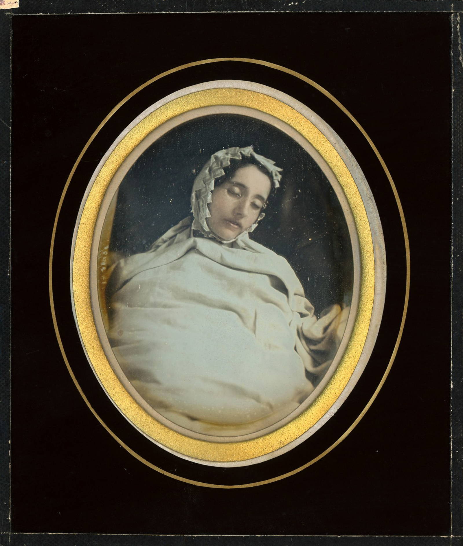 Tinted French Post Mortem Daguerreotype By Millet Auction