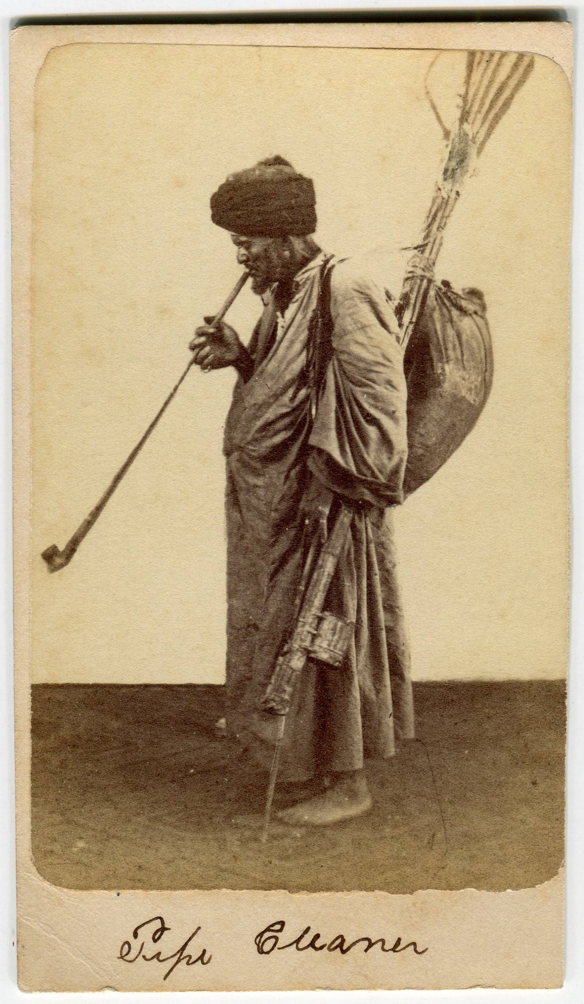 Cdv Of A Pipe Cleaner With Long Pipe Auction