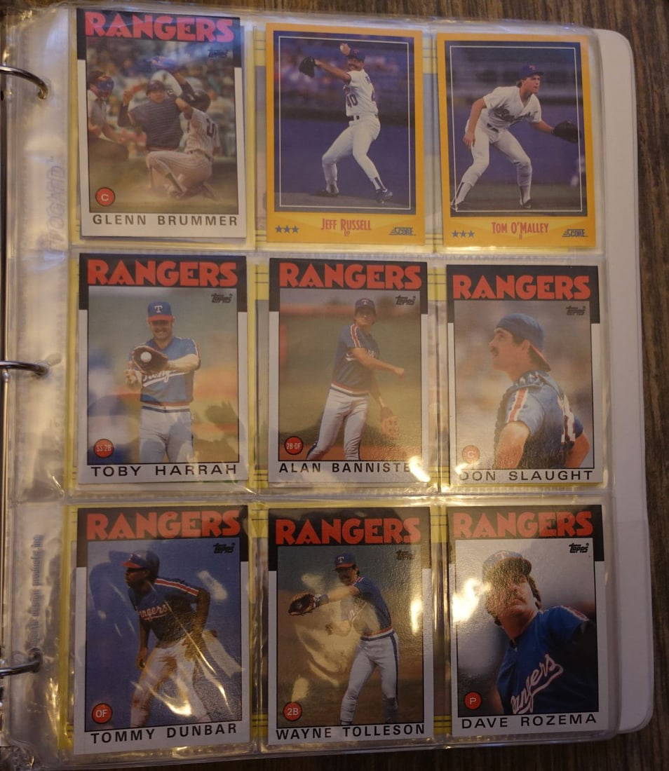 Binder Of Rangers Cards Auction