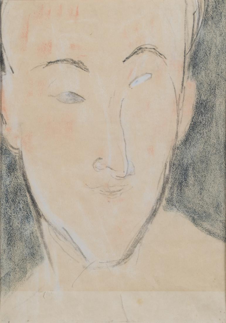 AMEDEO MODIGLIANI (1884-1920) Portrait d’homme (recto)