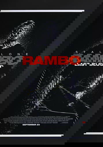 Rambo: Last Blood (2019) David Frangioni Collection: Sylvester Stallone Autographed Poster