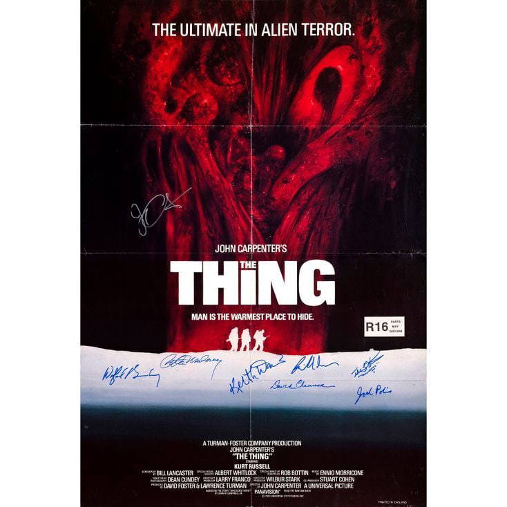 The Thing - Key Cast-autographed British One Sheet (27" X 40") Signed ...