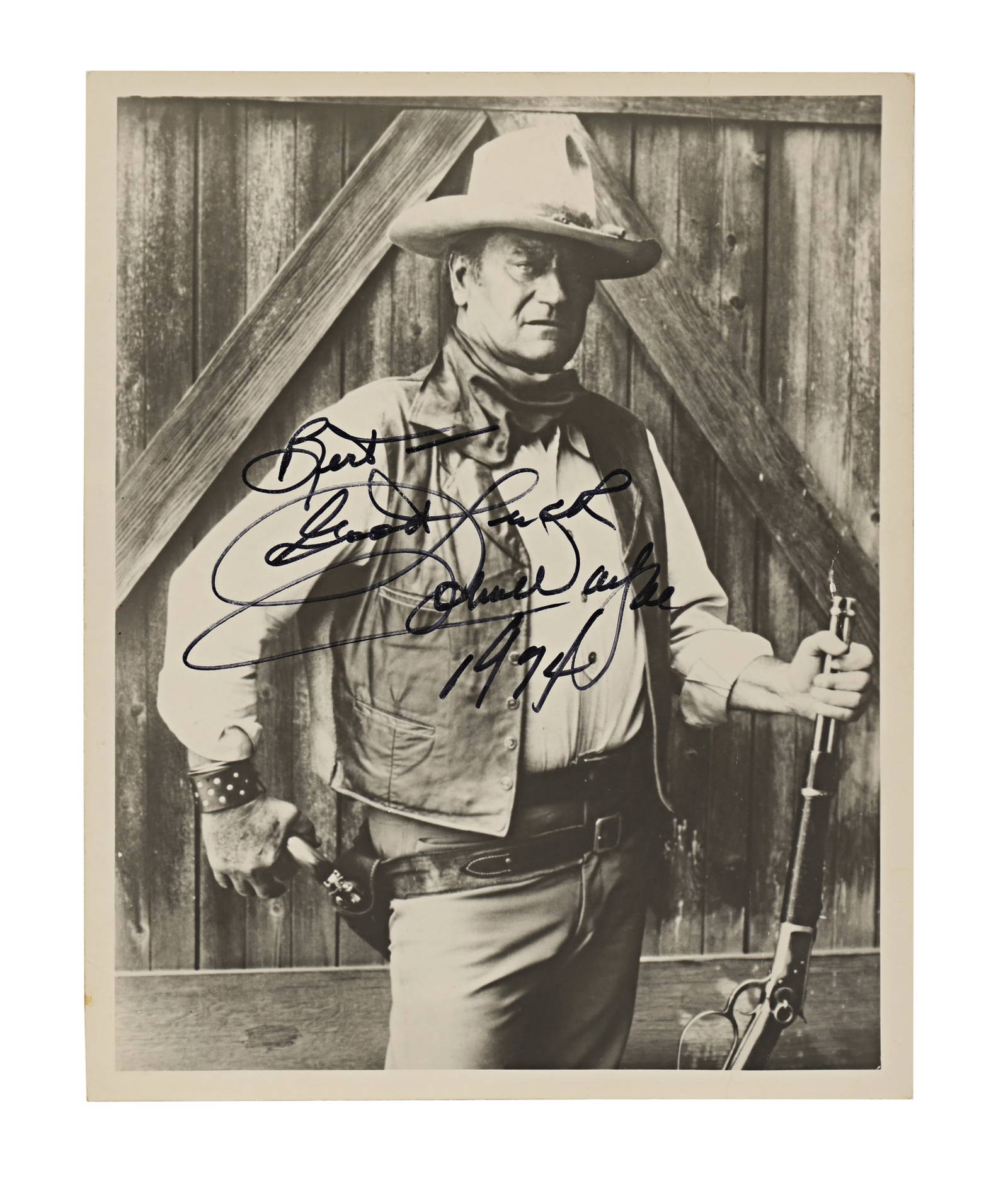 John Wayne - John Wayne Autographed Photo - Jul 02, 2025 | Propstore In ...