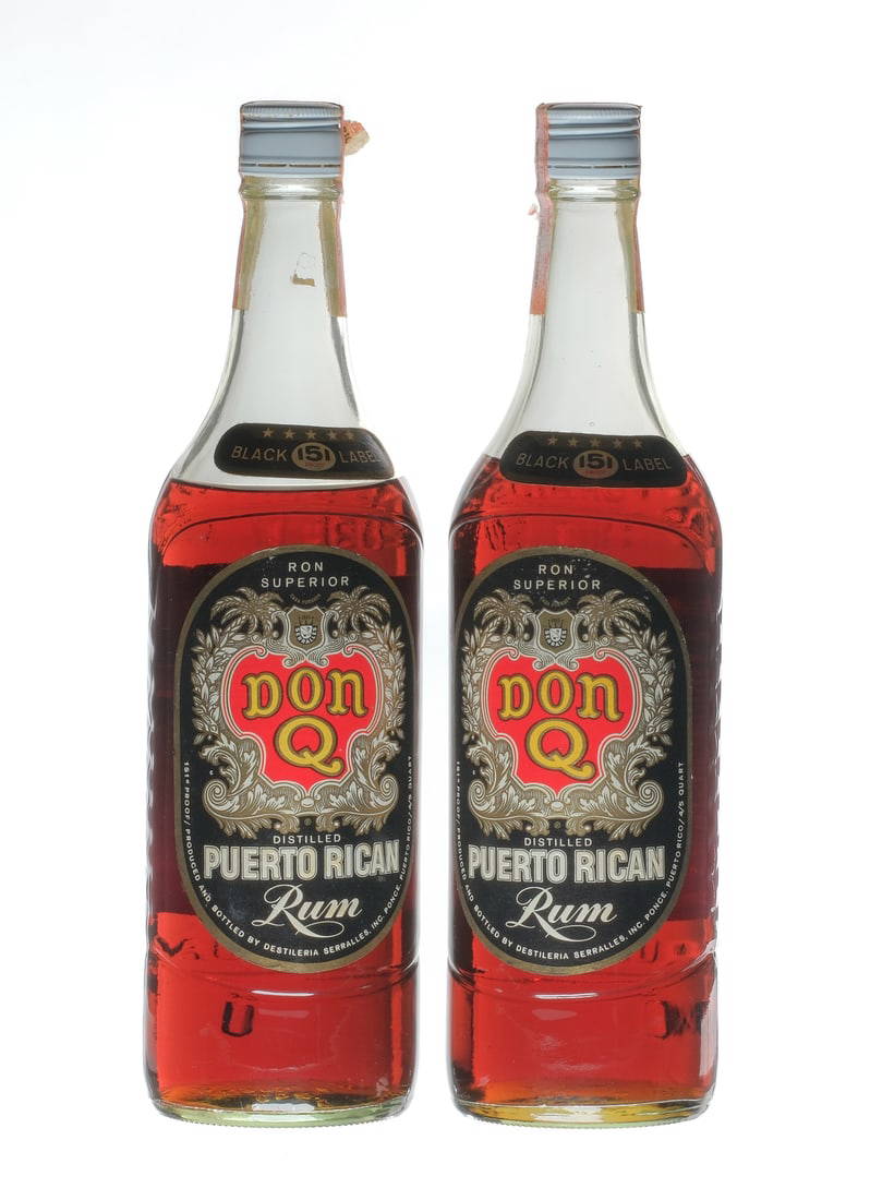 Don Q Puerto Rican Black Label Rum X 2 Auction