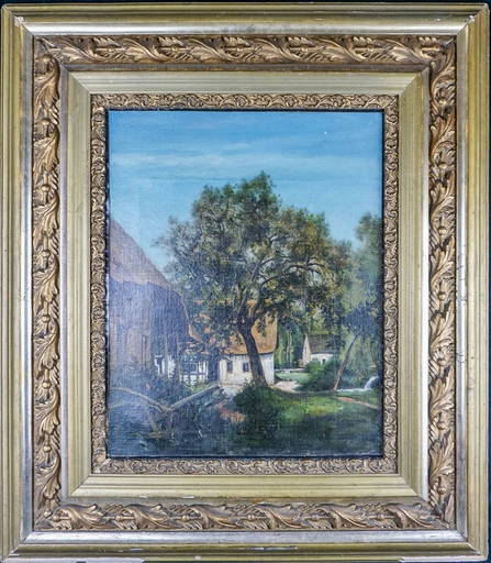 19c Landscape Gold Frame
