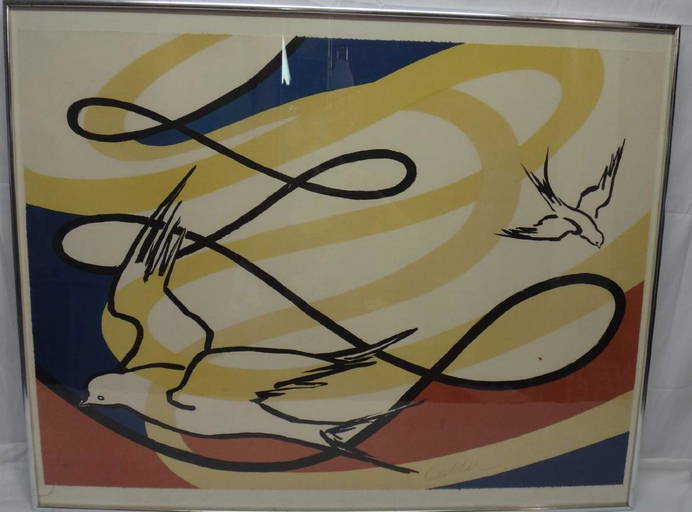 Alexander Calder "birds In Flight" Colored Litho