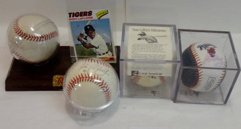 John Flaherty/nate Colbert/ Ron Leflore Signed