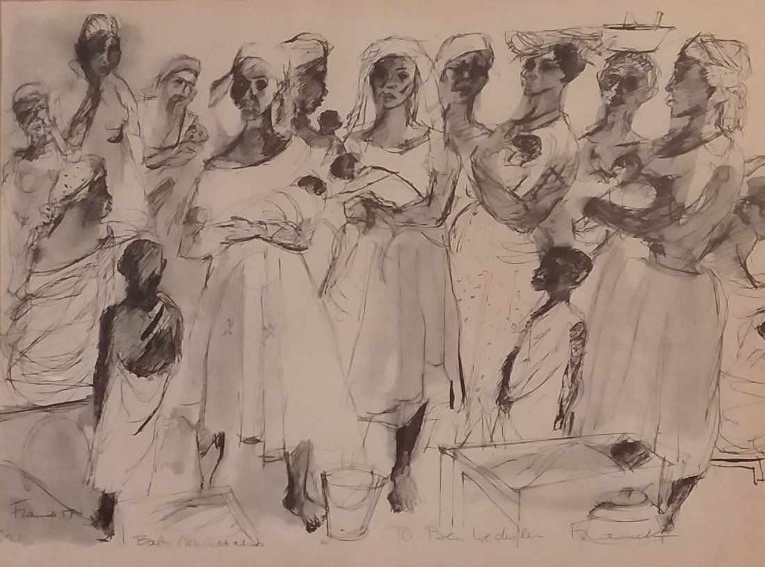 FREDERICK FRANCK SIGNED PRINT "DEFT BLUE" & ARTIST