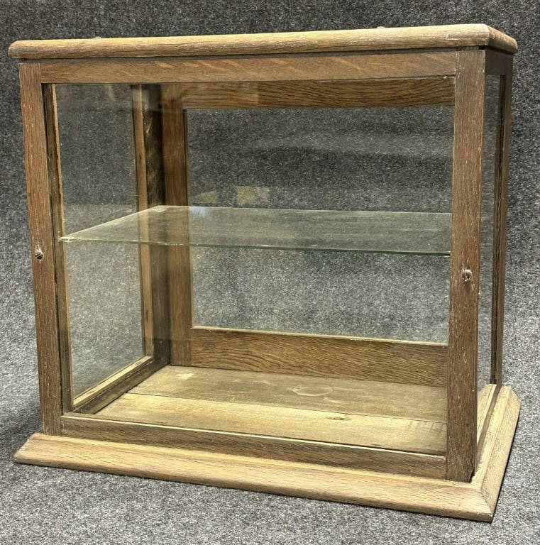 Antique Counter Top General Store Display Cabinet Auction