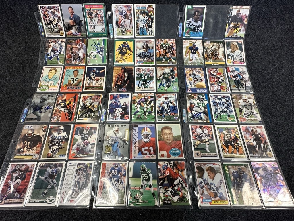 Lot Of 96 Original Signed Football Cards See All Photos For A Better ...