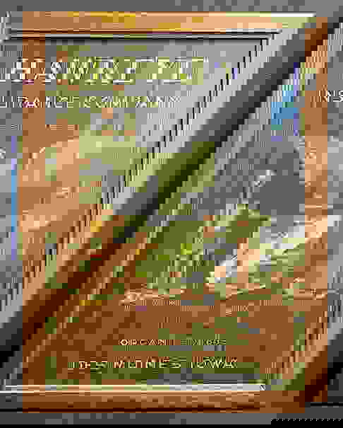 Hawkeye Insurance Company Des Moines Iowa Painted Wooden Advertising ...