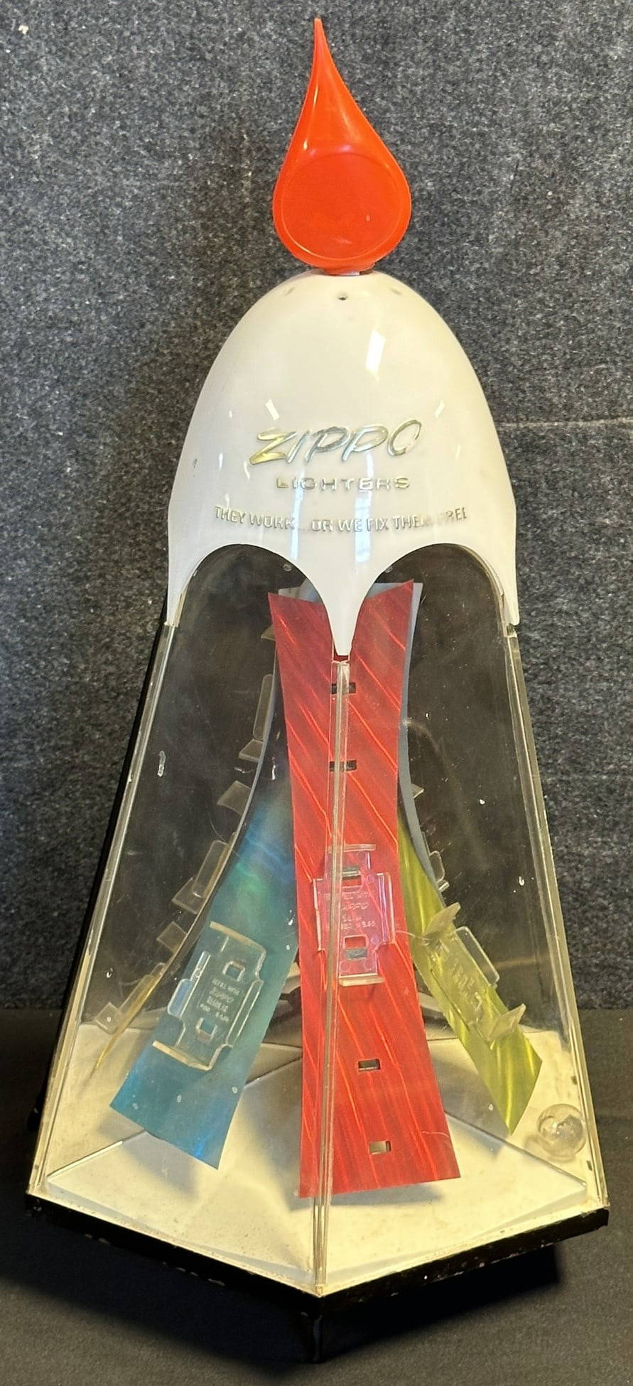 1950s Zippo Lighters Lighted Advertising Revolving Store Display ...