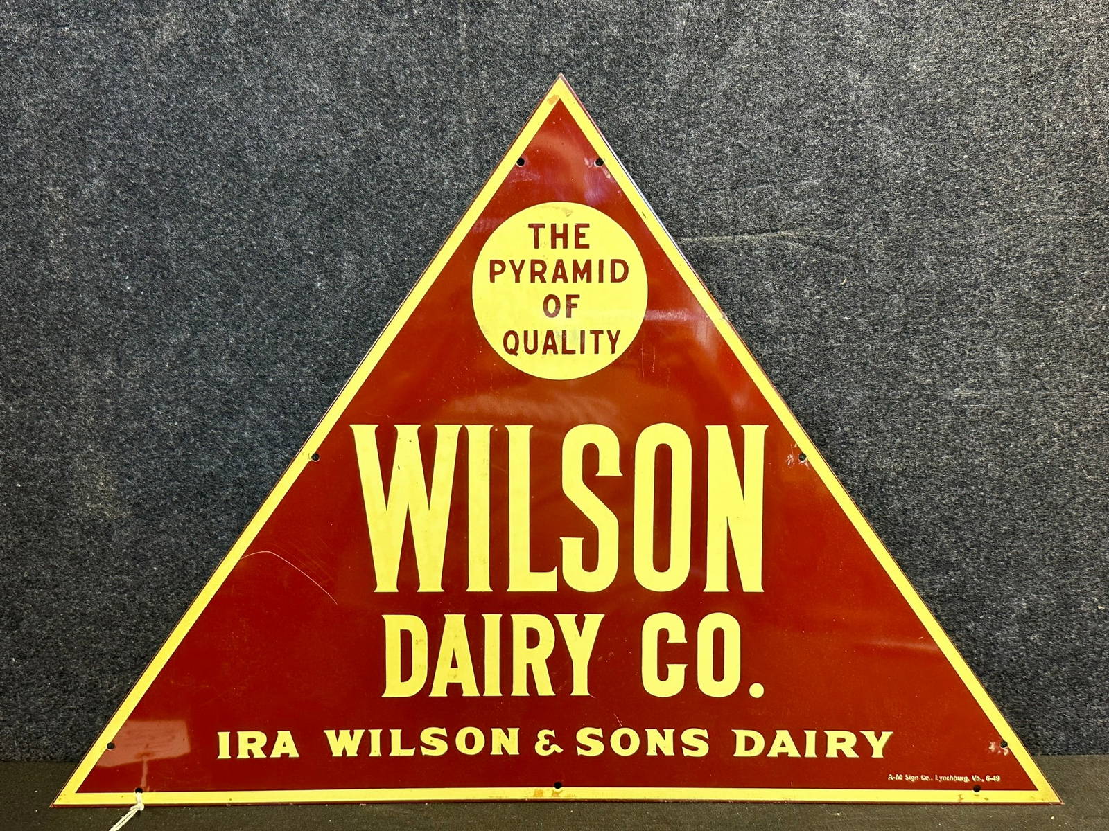 Nos 1949 Ira Wilson & Sons Dairy Pyramid Of Quality Single Sided ...