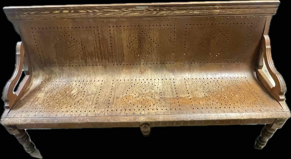 Antique Frost Veneer Seating Co Double Sided Vented New York 6' Wide ...