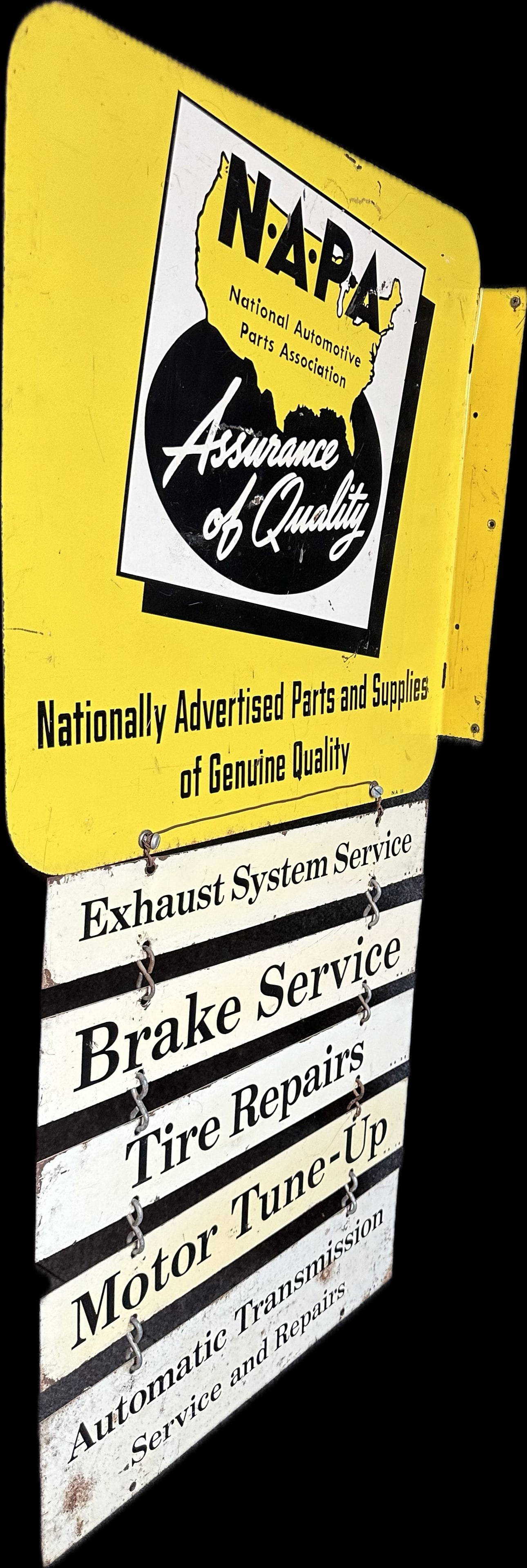 Napa Association Of Quality Original 1950s Flange Advertising Sign W ...