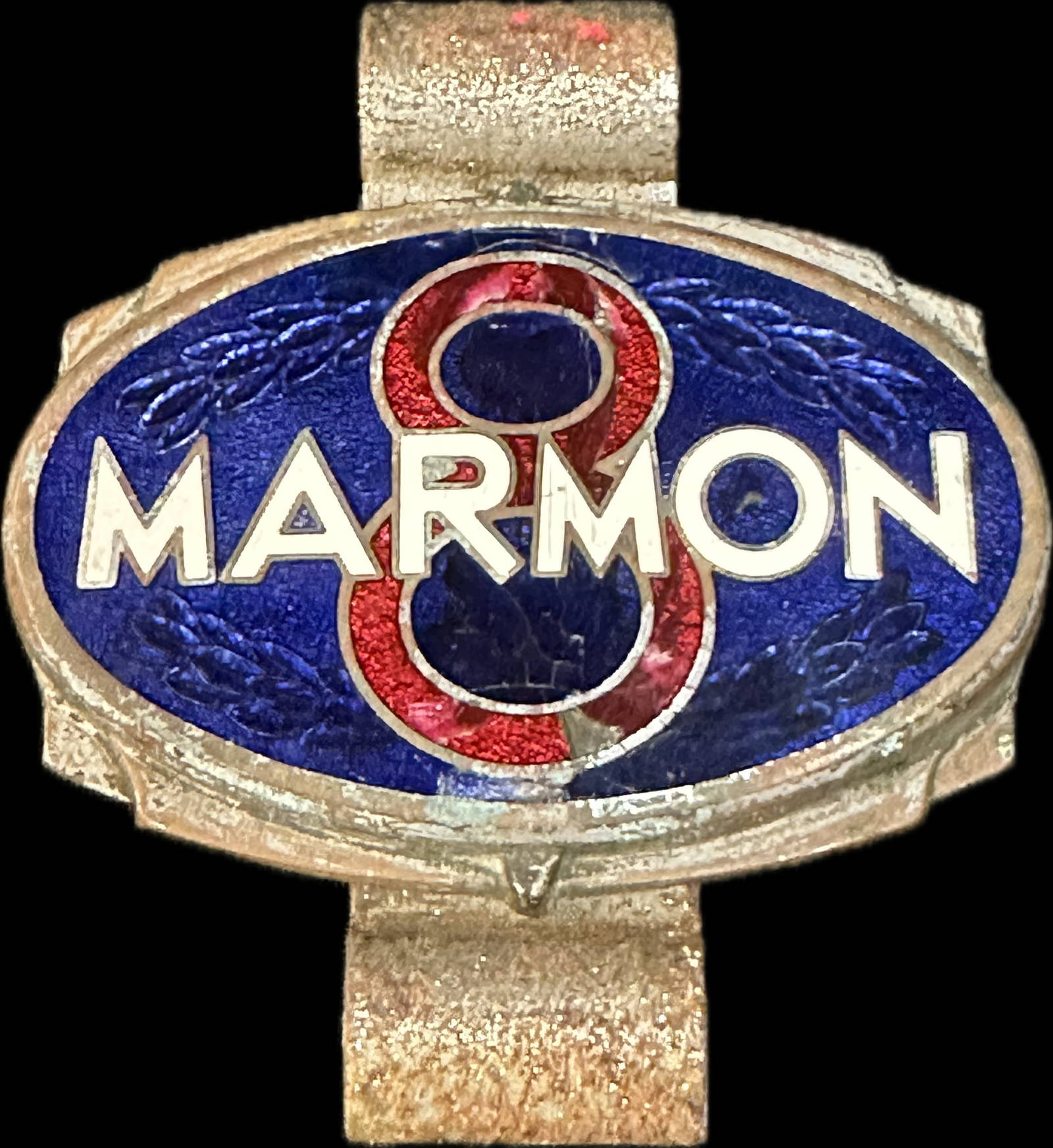 Rare Antique 1920s Marmon 8 Original Red Blue Enamel Grille Badge ...