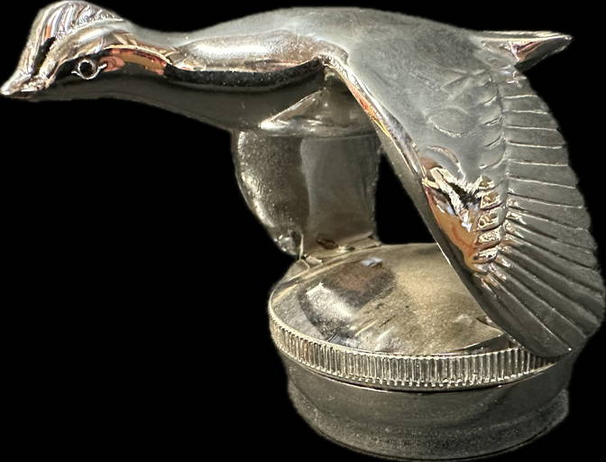 Antique 1930s Ford Model A Chrome Flying Quail Bird Radiator Cap Hood ...