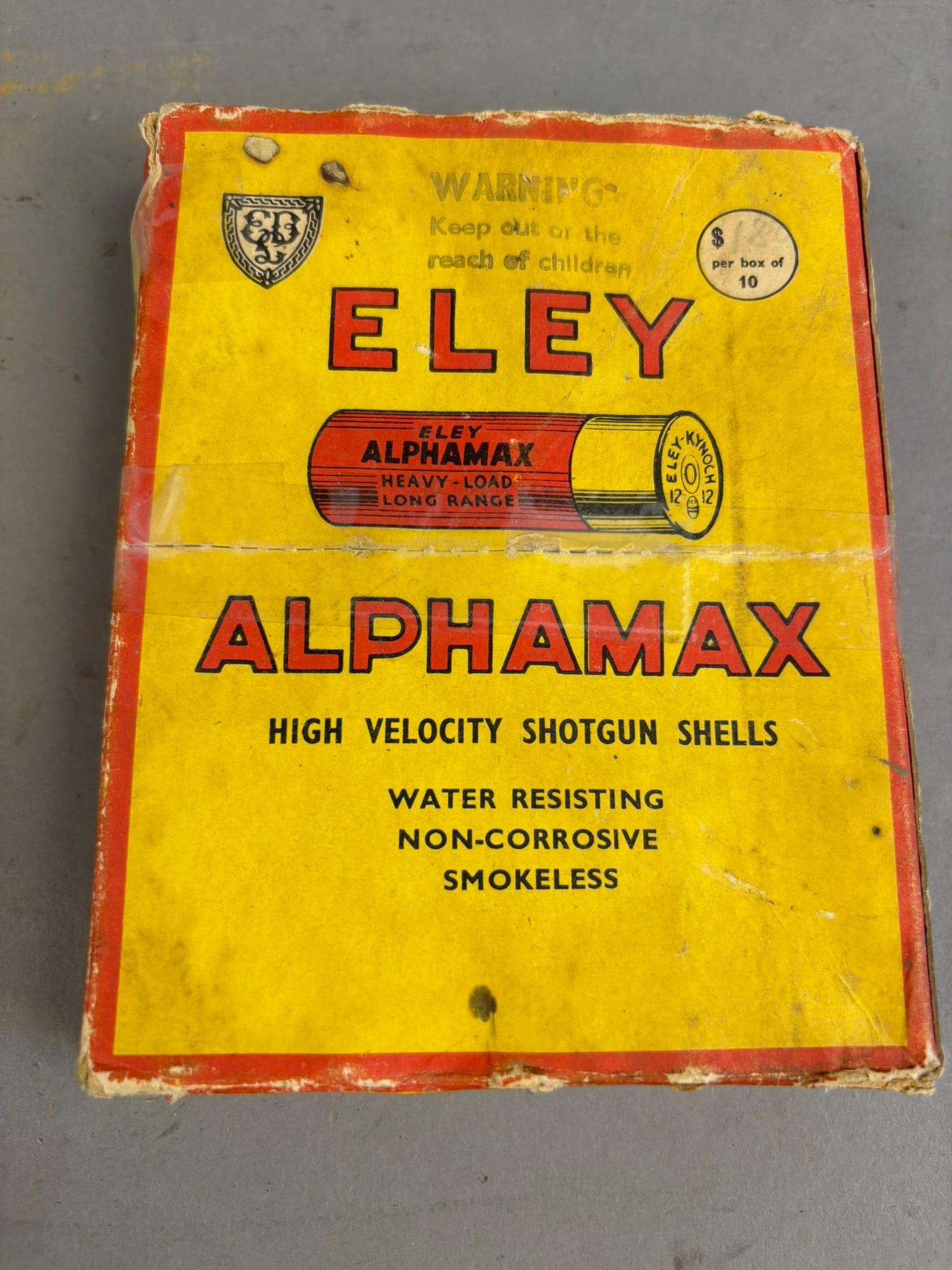 Nos Antique Eley Alphamax Shotgun Shells Box Auction