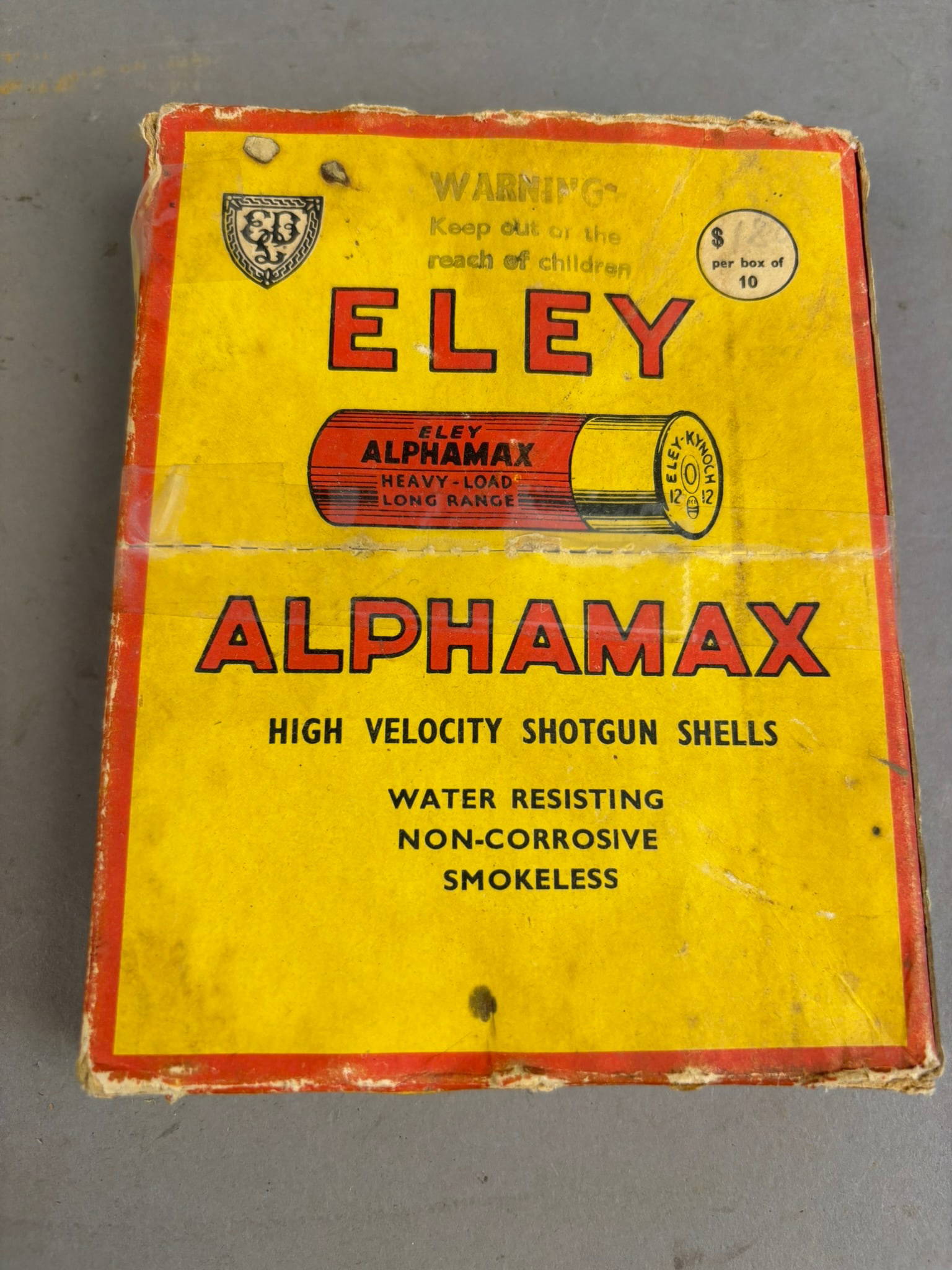 Nos Antique Eley Alphamax Shotgun Shells Box Auction