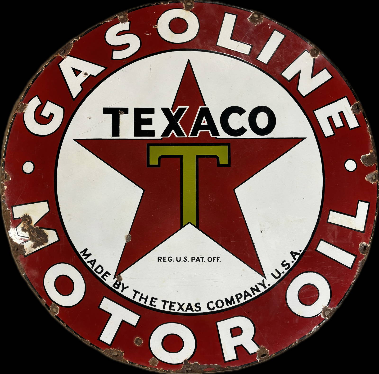 Texaco Gasoline Motor Oil Ssp 42" Advertising Sign - Jun 14, 2025 ...