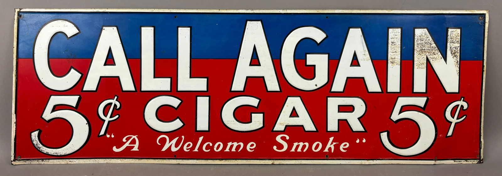 Call Again 5 Cent Cigar Tobacco Advertising Sign - Jun 14, 2025 ...
