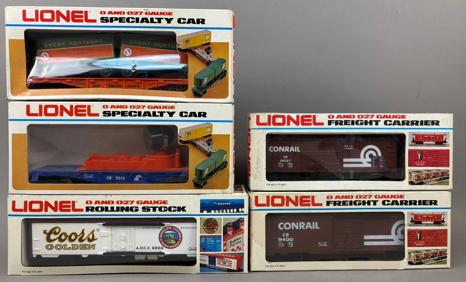 5 Nos Lionel Train Box Cars Searchlight O Gauge - Jun 13, 2025 | Holler ...