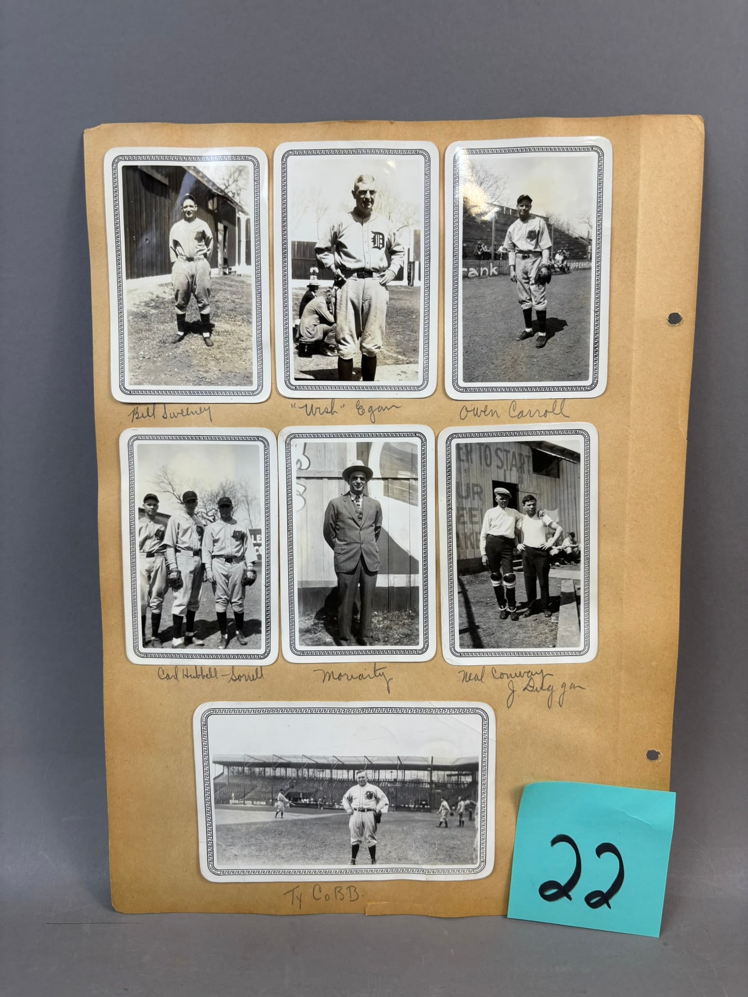 Lot 10 Original Type 1 Detroit Tigers 1928 Texas Leauge Baseball Photos ...