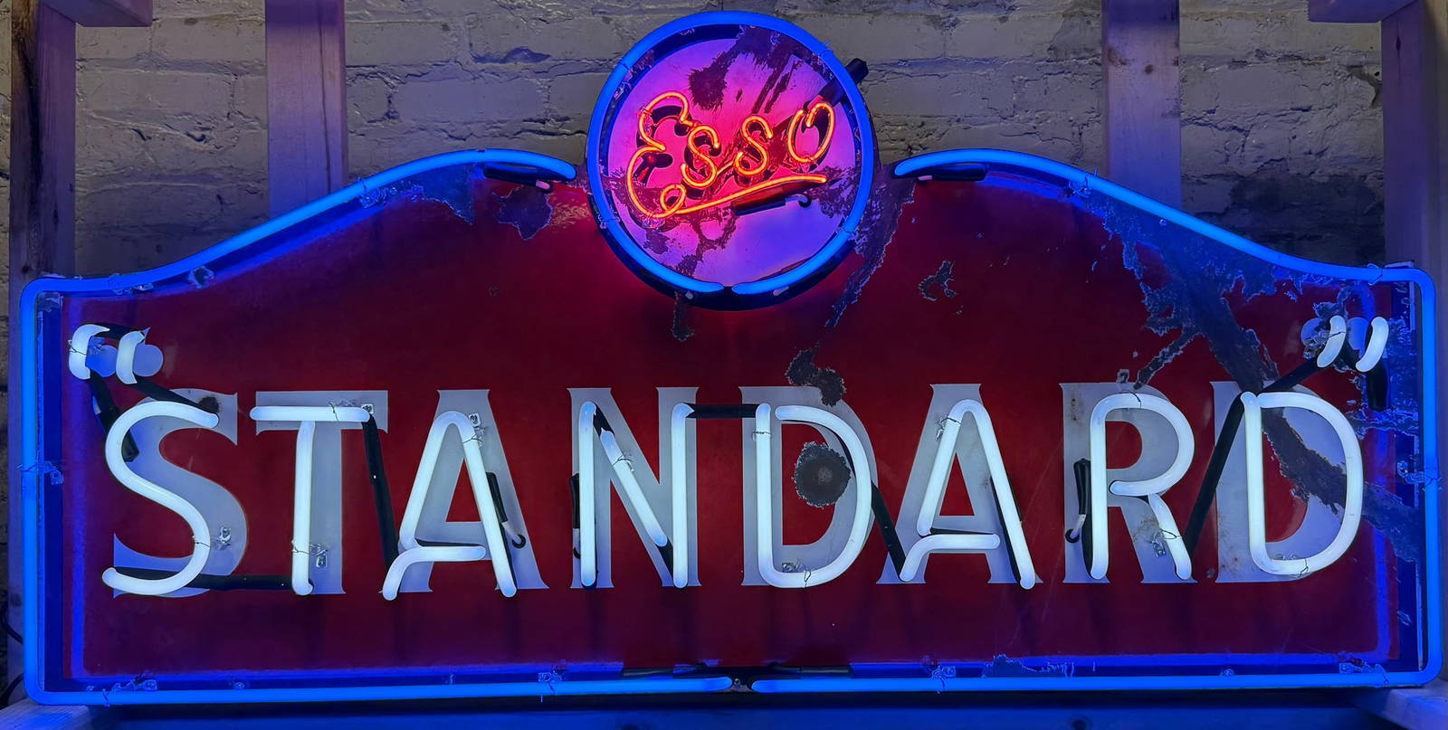 Esso Standard Dsp Porcelain 5' Neon Advertising Service Station Sign ...
