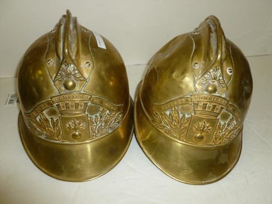 Pair 19th Century French Military Parade Helmets