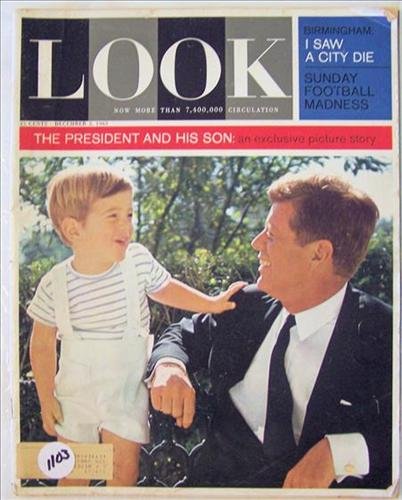 Look magazine Dec 3 1963 President Kennedy and son-