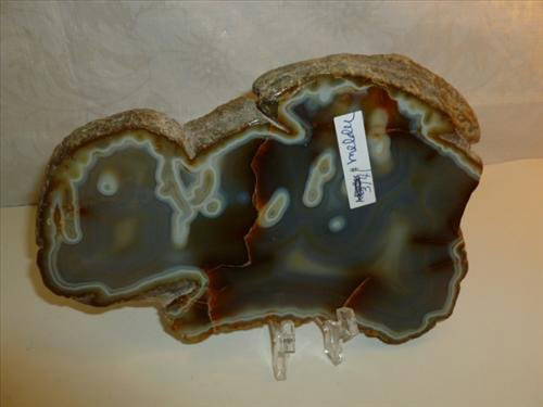 Large Slice Natural Polished Stone Free Form Undrilled