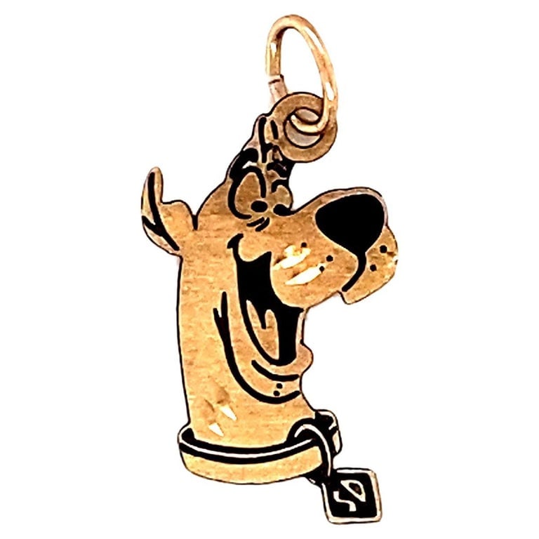 Vintage Warner Brothers 14k Yellow Gold Scooby Doo Pendant Auction