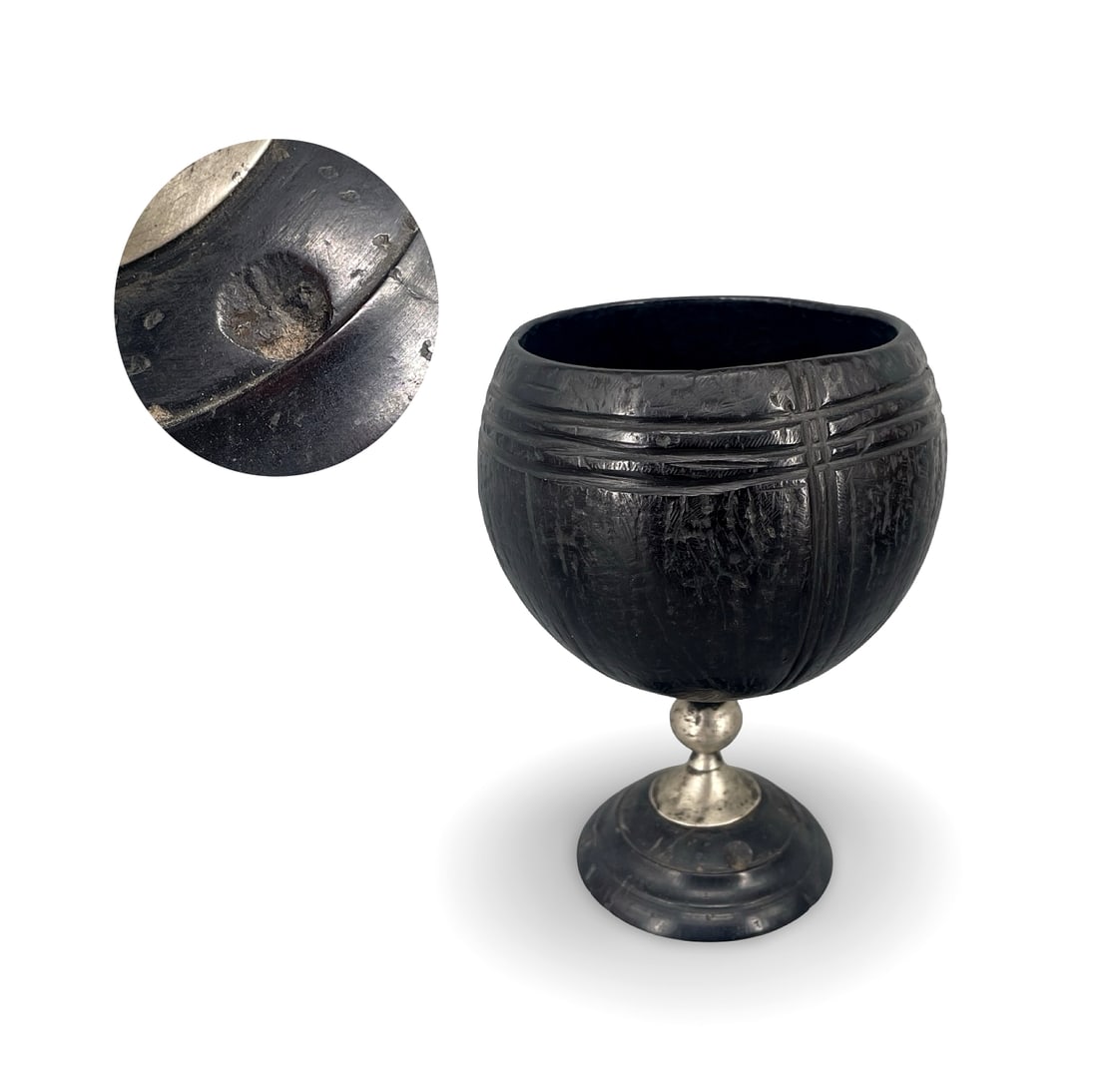 Buy 19th Century Possibly British Colonial Coconut Goblet Hallmarked ...