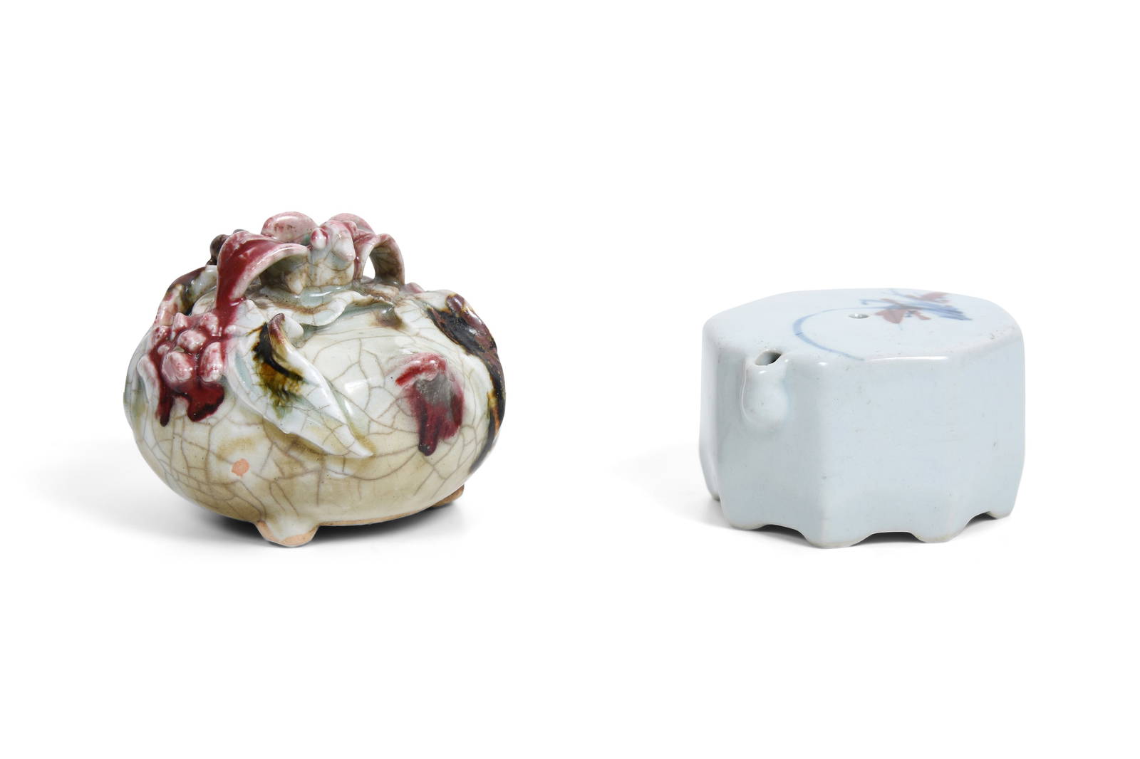 Ta 5% Vat. A Chinese And A Korean Glazed Pottery Water Dropper Early ...