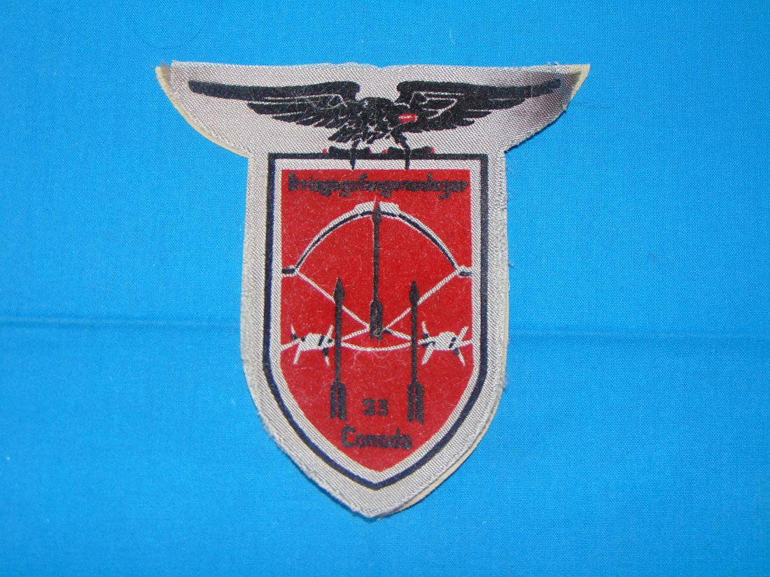 Rare Wwii German Pow Insignia Patch For Canada Camp 23 @ Monteith ...