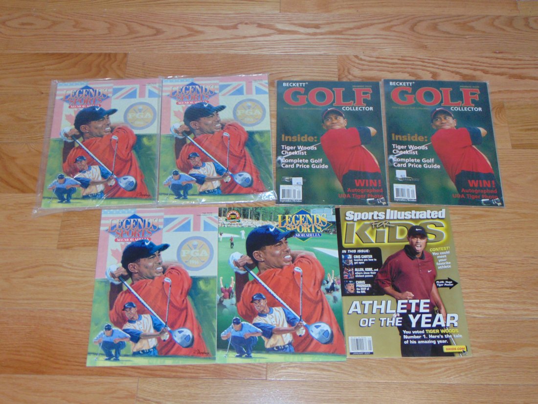Tiger Woods Magazine Cover Lot Auction