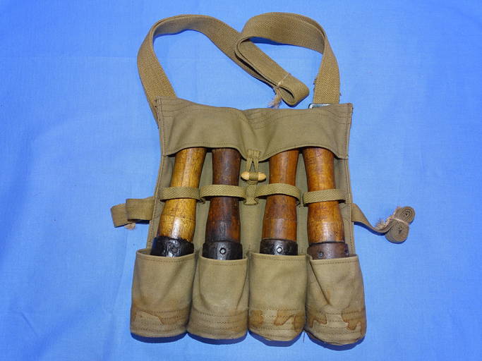 Vietnam War Era Chi Com Vietcong Grenade Lot Rig W/ Carrier, Inert