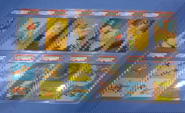 Vintage Mutoscope Pin-up Girl Card Lot Of 12, All Psa Graded Auction