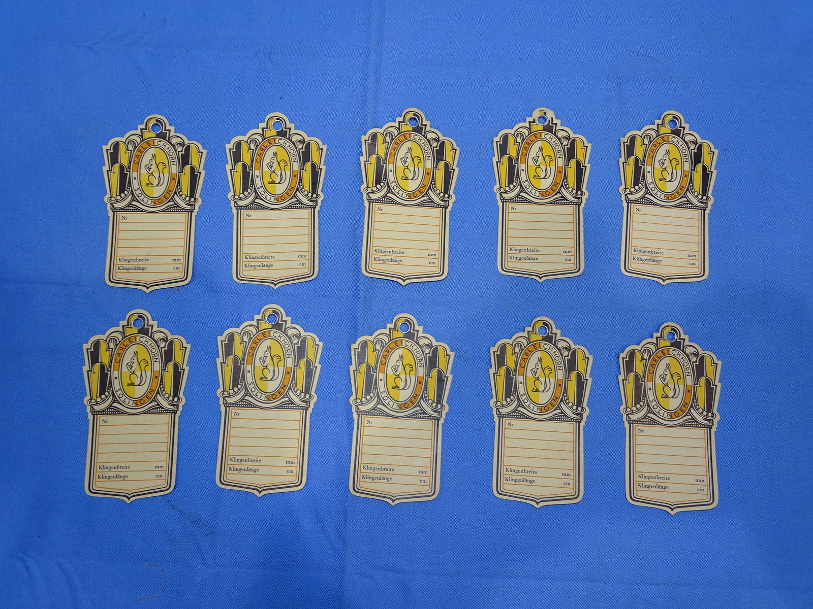 Wwii German Carl Eickhorn Solingen Factory Dagger / Sword Hang Tags Lot ...