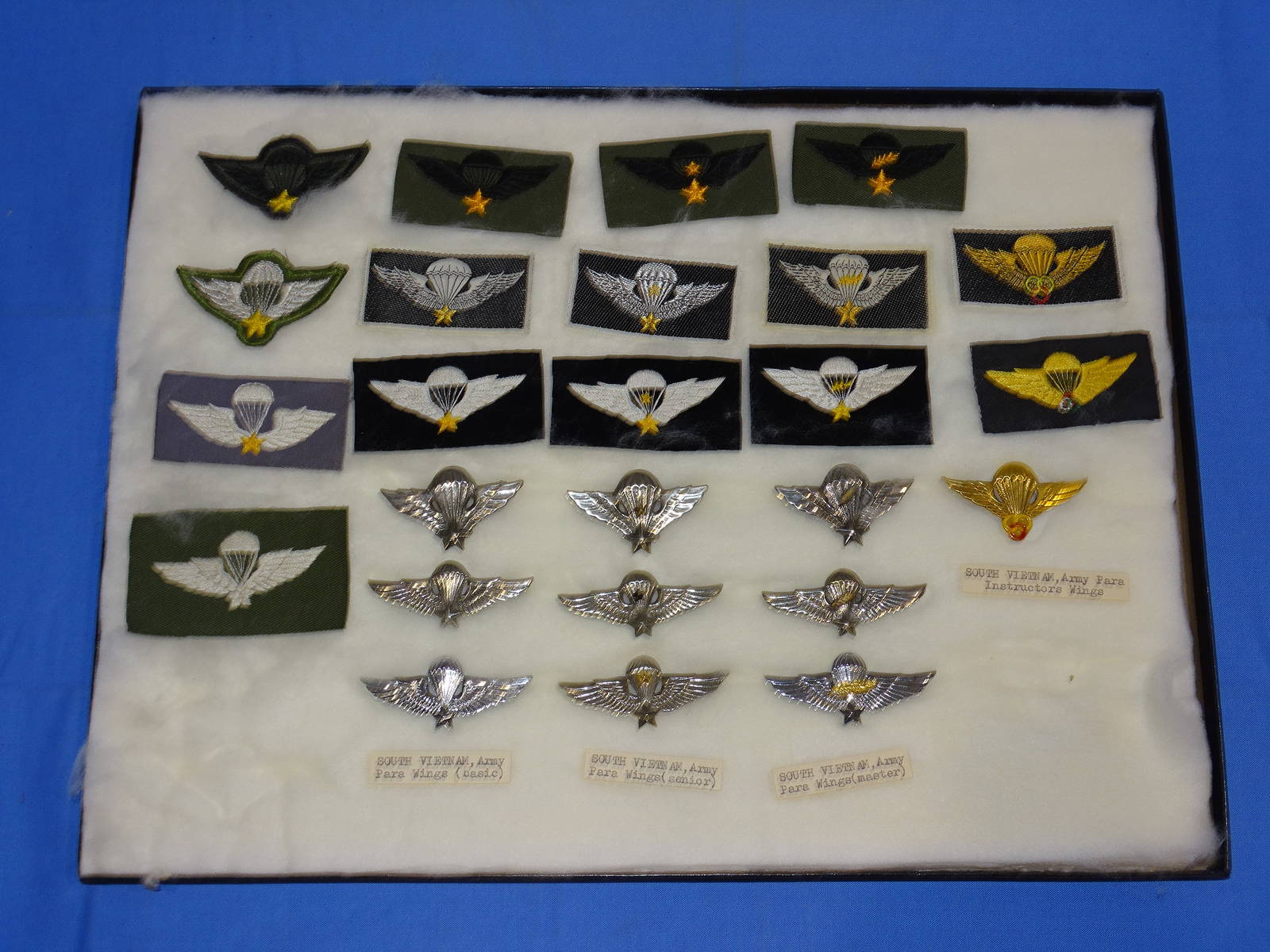 Vietnam War Arvn Airborne Paratrooper Wing, Badge, Patch, Insignia Lot ...