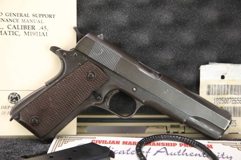 Wwii Colt M1911a1 Cmp Field Grade Pistol With Remington Rand Slide, Cmp ...