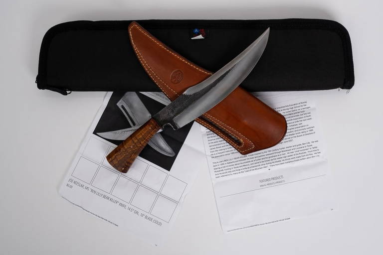 J.f. Keeslar Handmade Ben Lilly Bear Killer Custom Knife & Sheath
