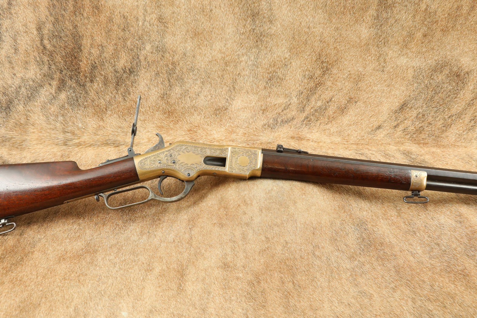 Possible Ulrich Engraved Winchester Model 1866 24" .44 Henry Rimfire ...