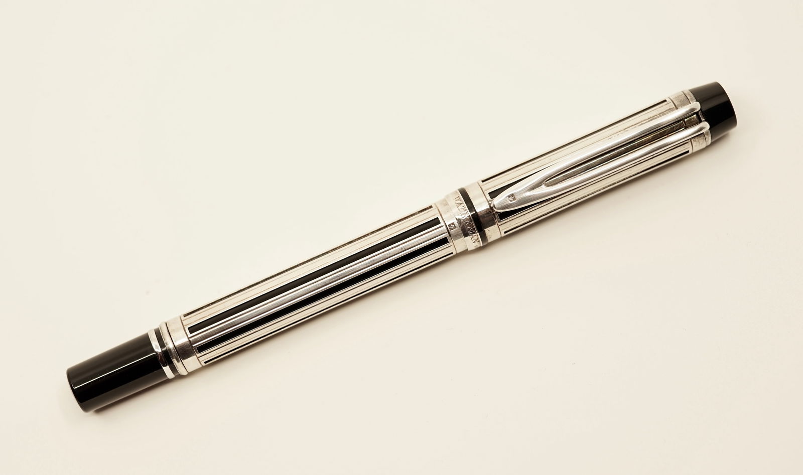 Waterman Night & Day Sterling Silver Fountain Pen, Boxed Auction