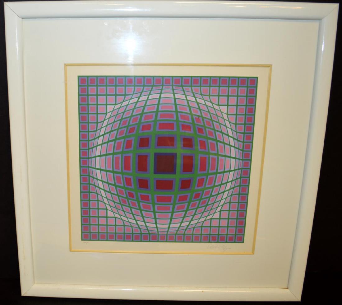 1969 Victor De Vasarely "vega Nor" Op Art Print