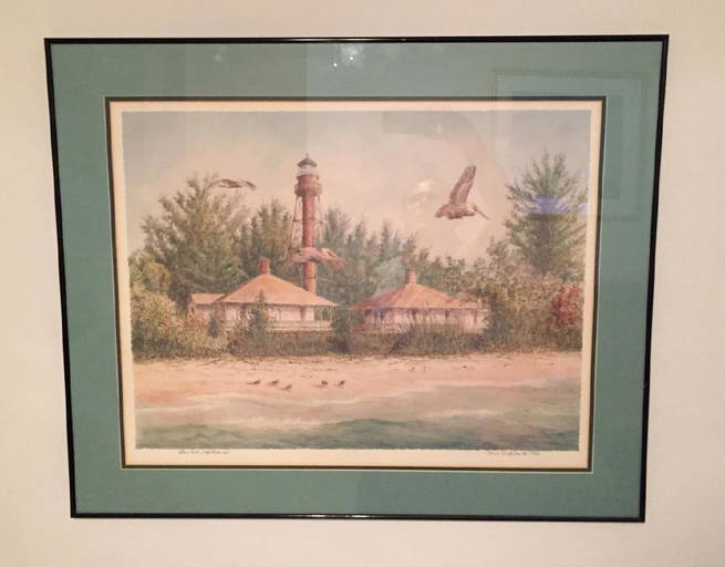 Chris Griffiths Sanibel Lighthouse Signed Print