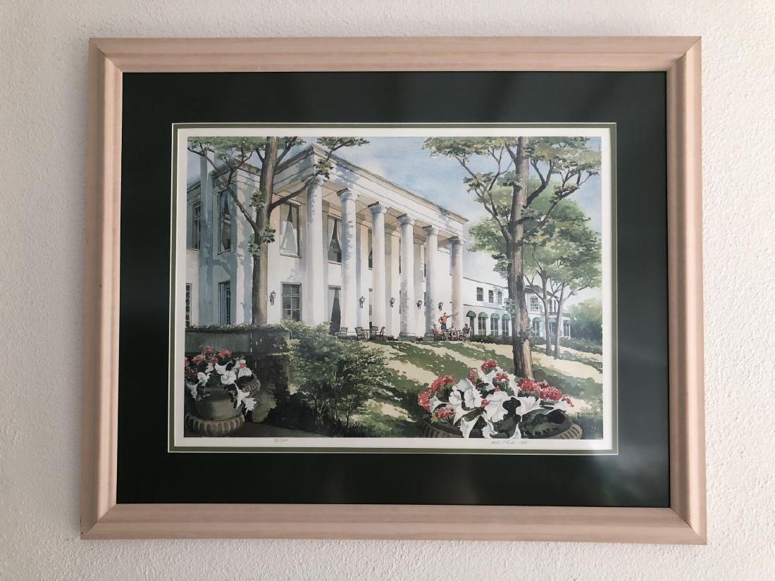 Robert Flink Plantation Watercolor Lithograph S/N