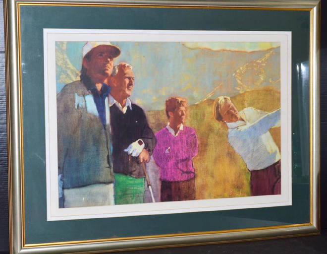 Legends Of Golf Bernie Fuchs Signed Print