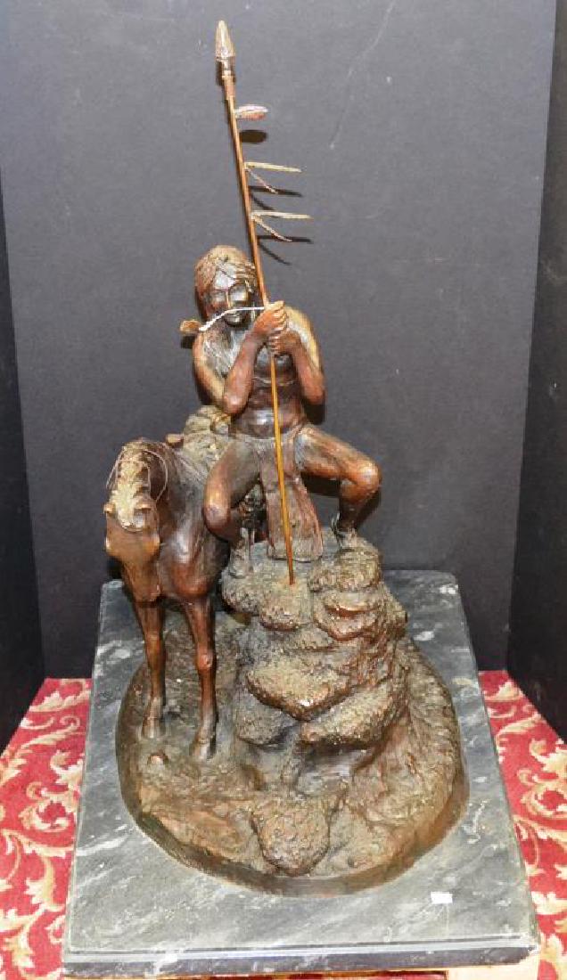 Marshall Mitchell Bronze Statue "Old Coon Foot"